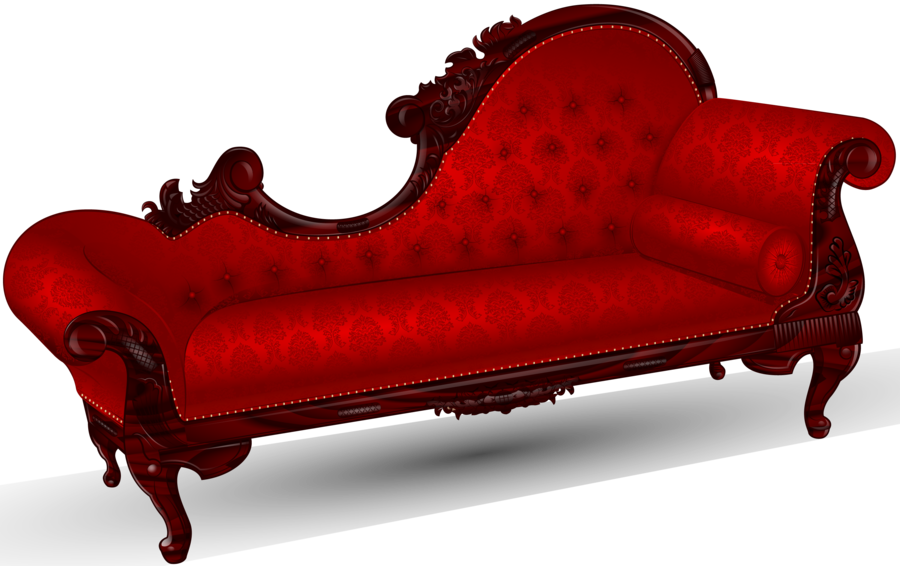 Download Red Old Couch - Victorian Fainting Couch - Full Size PNG Image ...