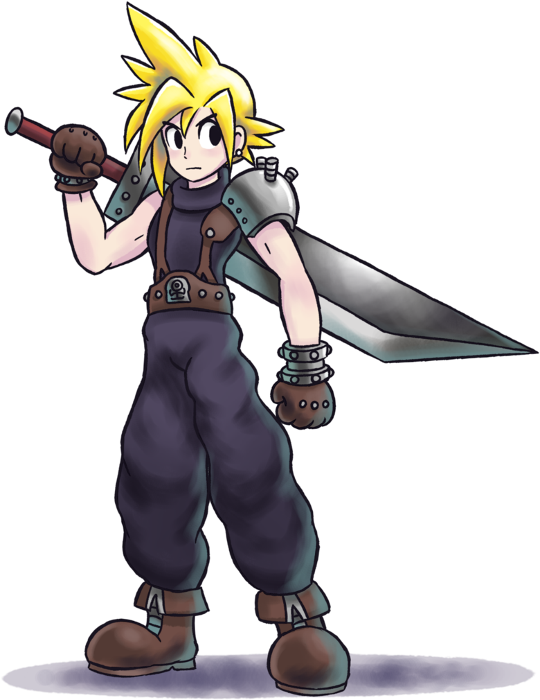 Download Cloud Strife Png Image Background - Mario Luigi Rpg Style ...