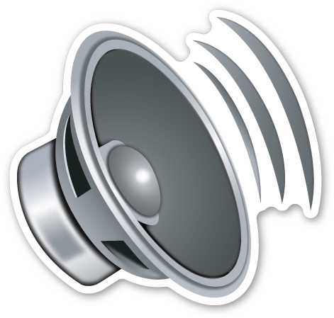 Download Speaker With Three Sound Waves - Sound Emoji - Full Size PNG ...