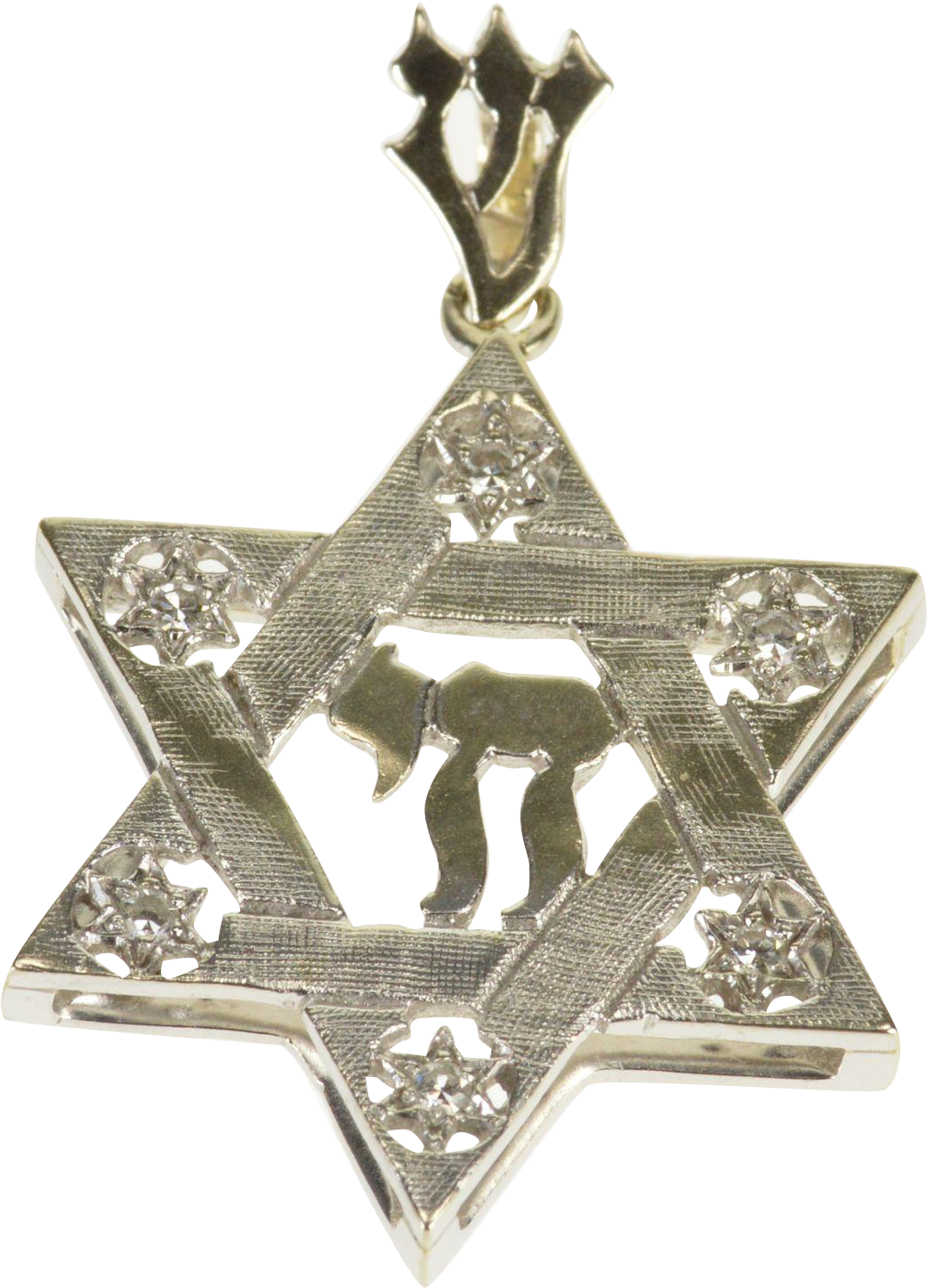 Download 14k Jewish Hebrew Chai Star Of David Diamond Symbol - Symbol ...