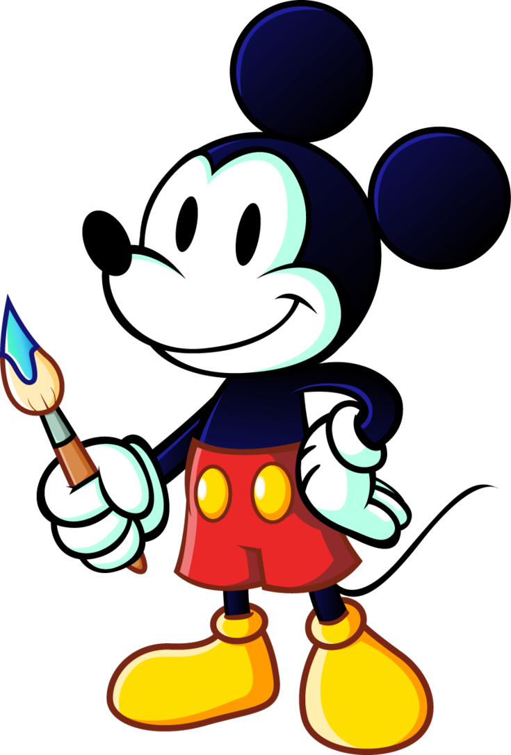 Download Mickey Mouse - Mickey Mouse With Paint Brush - Full Size PNG ...
