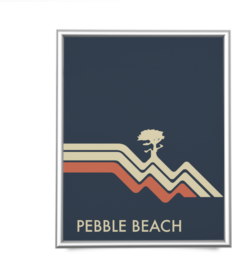 Download Pebble Beach Waves Navy Giclée Print - Wind Wave - Full Size ...