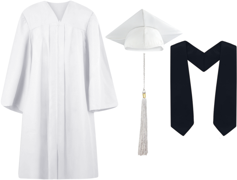 Download White - White Toga For Graduation - Full Size PNG Image - PNGkit