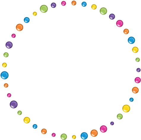 Download Transparent Border Frame Circle Round Dots Colorful Colourful ...