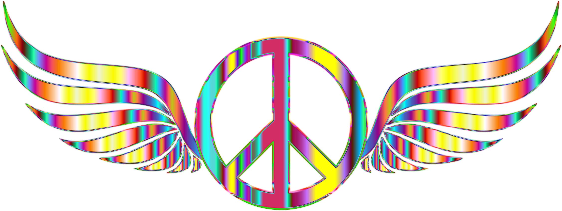 Download This Free Icons Png Design Of Gold Peace Sign Wings - Full ...