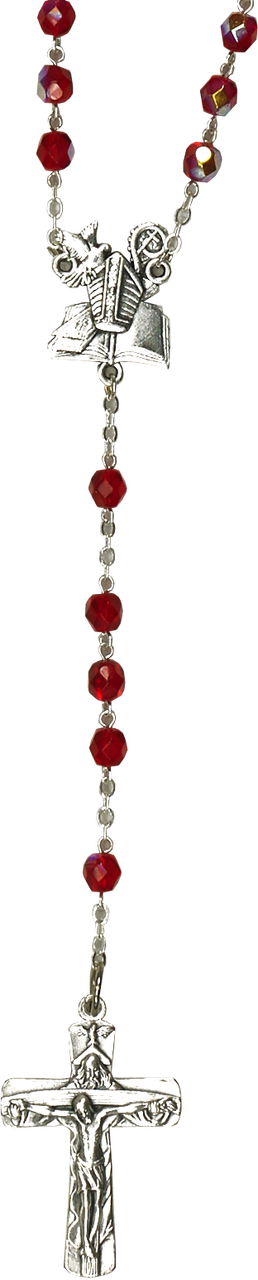 Download Red Confirmation Rosary With Holy Spirit Center - Confirmation ...