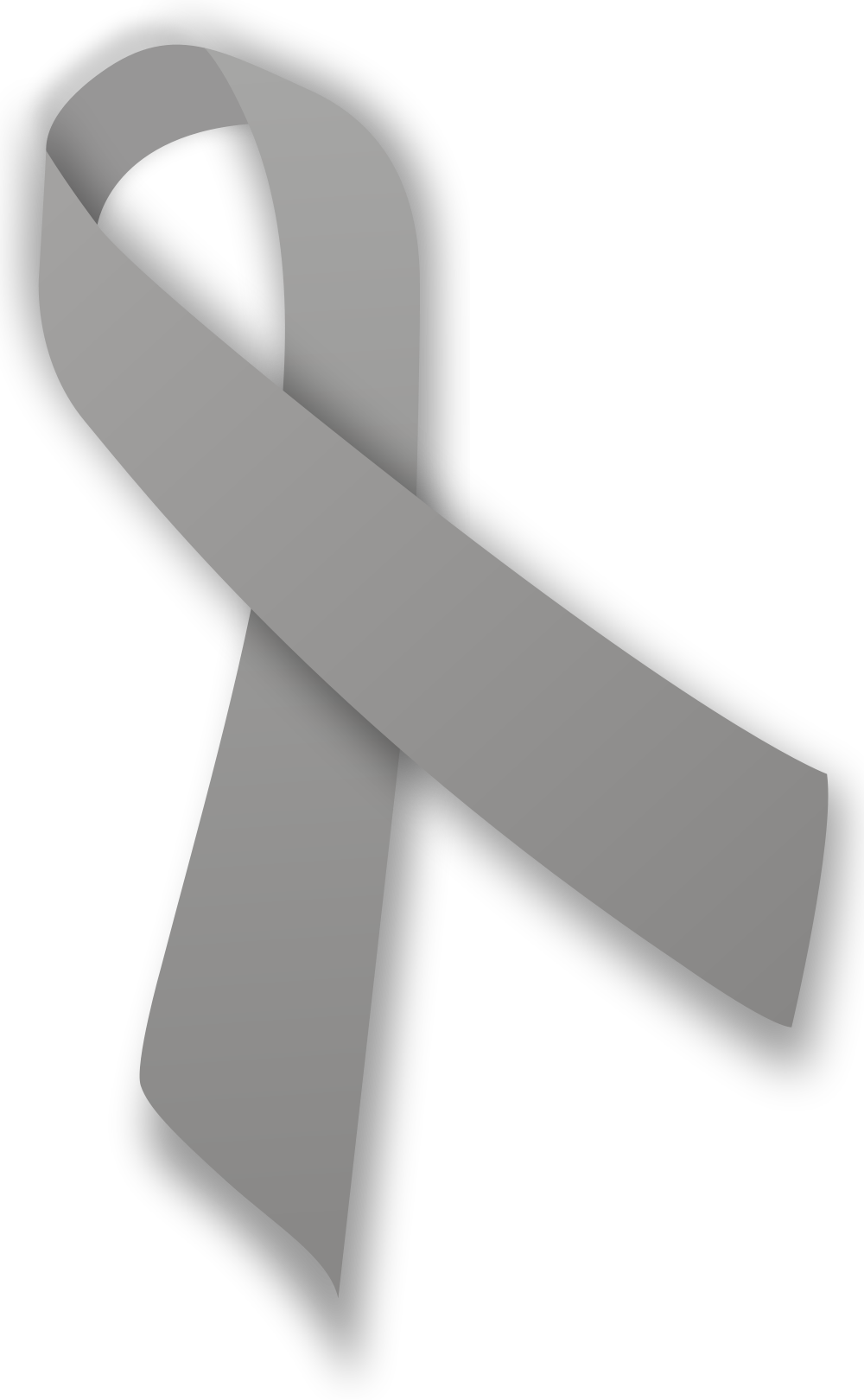 Download File - Gray Ribbon - Svg - Gray Ribbon - Full Size PNG Image ...
