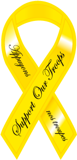 Download Support Our Troops Magnet, Yellow Ribbon - Full Size PNG Image ...