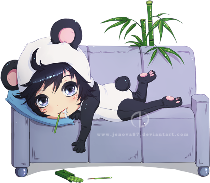 Download Bamboo Drawing Chibi - Chibi Panda Boy - Full Size PNG Image ...