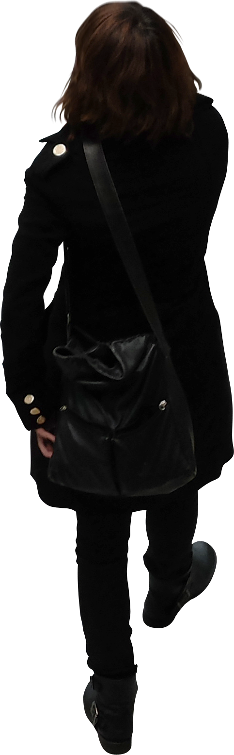 Download Girl Walking From Behind, Aerial View - Girl From Behind Png ...