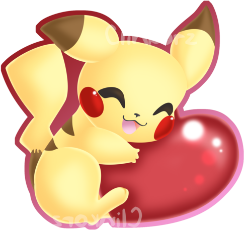 Download Pikachu - Pikachu Heart - Full Size PNG Image - PNGkit
