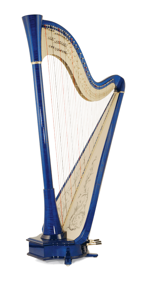 Download Big Blue - Blue Electro Acoustic Harp - Full Size PNG Image ...