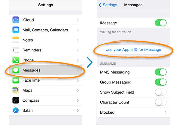 Download Go To Settings On Your Iphone - Imessage On Iphone - Full Size ...