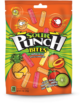Download Sour Punch Bites, Tropical Blends Soft & Chewy Candy, - Gummy ...