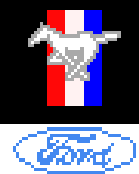 Download Mustang - Pixel Art Car Logo - Full Size PNG Image - PNGkit