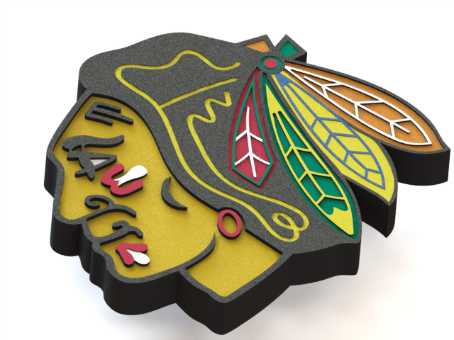 Download Chicago Blackhawks Logo 3d - Full Size PNG Image - PNGkit