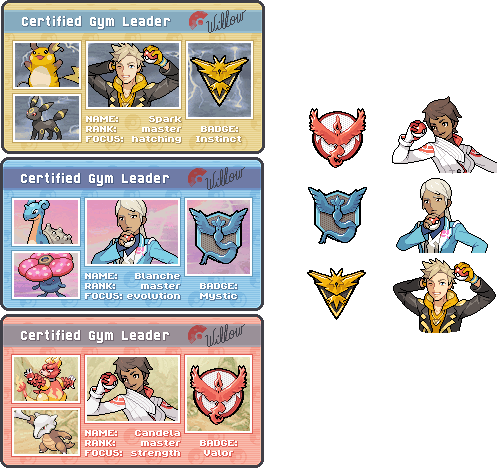 Download Pokemon Go Sprites And Cards Featuring Team Instinct ...