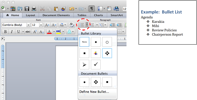 Download Mac Bullets And Numbering - Bullet List To Cambria - Full Size ...
