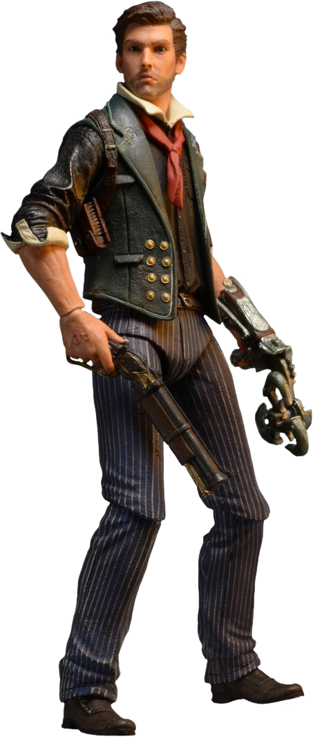Download Booker Dewitt 7" Action Figure - Bioshock Infinite Booker Png ...