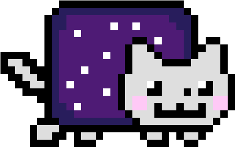 Download Galaxy Nyan Cat - Nyan Cat Pyssla - Full Size PNG Image - PNGkit