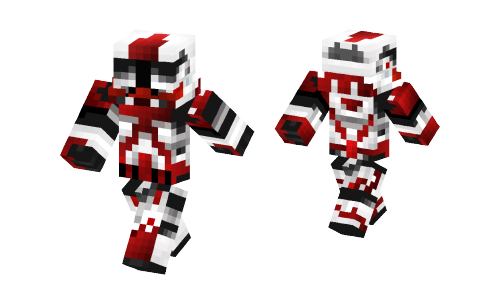 Download Minecraft Red Stormtrooper Skin - Full Size PNG Image - PNGkit