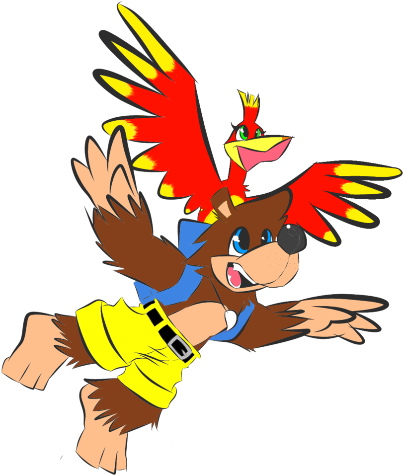 Download Banner Royalty Free Library Banjo Vector Drawn - Banjo-kazooie ...