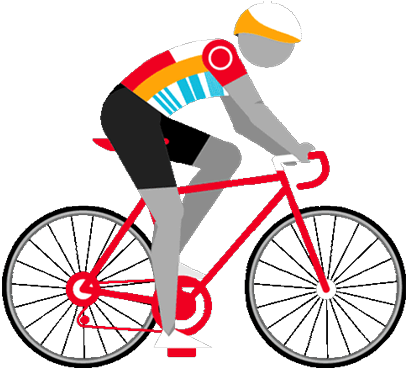 Download Bike Rider Stopped - Cycling Gif Transparent - Full Size PNG ...