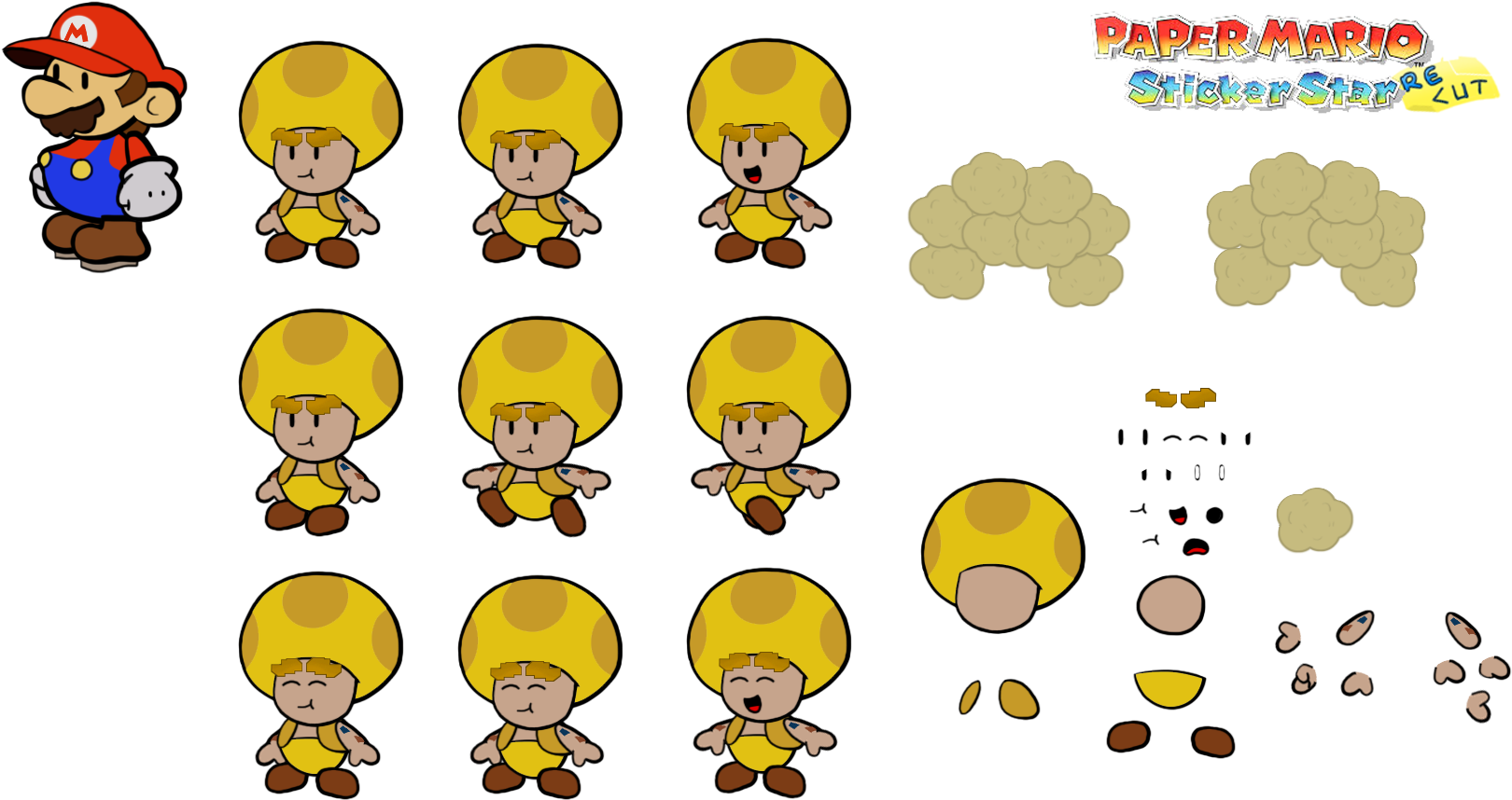 Download Ossi T - Paper Mario Sticker Star Recut - Full Size PNG Image ...