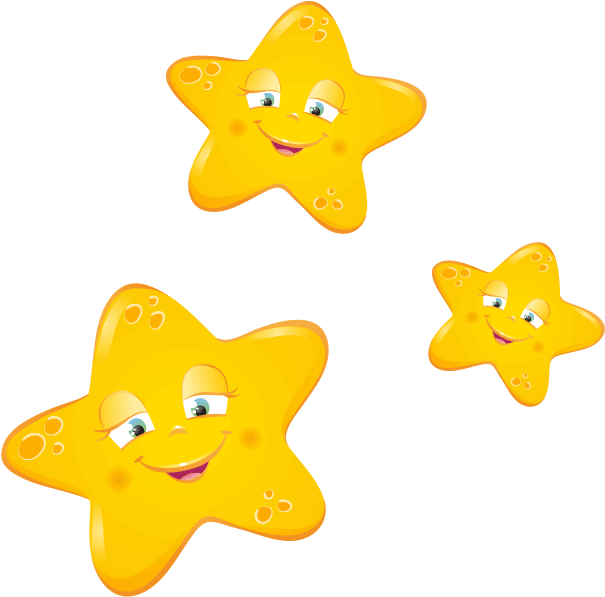 Download Smiling Starlets - Stelline Colorate - Full Size PNG Image ...