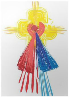 Download Artistic Abstract Watercolor Symbol Of Sacred Heart - Divine ...
