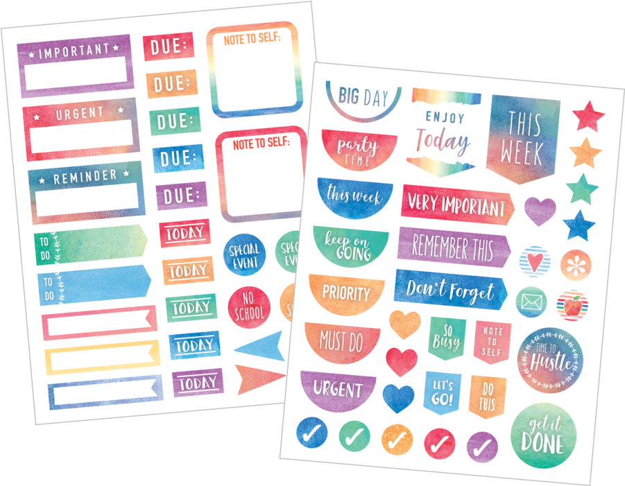 Download Tcr8975 Watercolor Planner Stickers Image - Priority Stickers ...