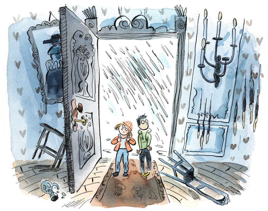 Download A Watercolour Illustration Of Two Children Escaping - Reading ...