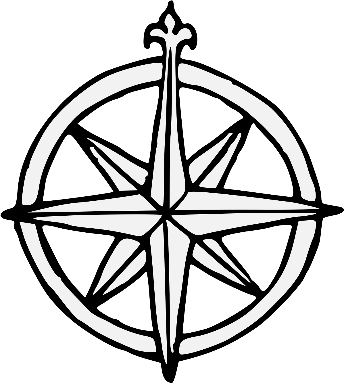 Download Compass Rose - Line Art - Full Size PNG Image - PNGkit
