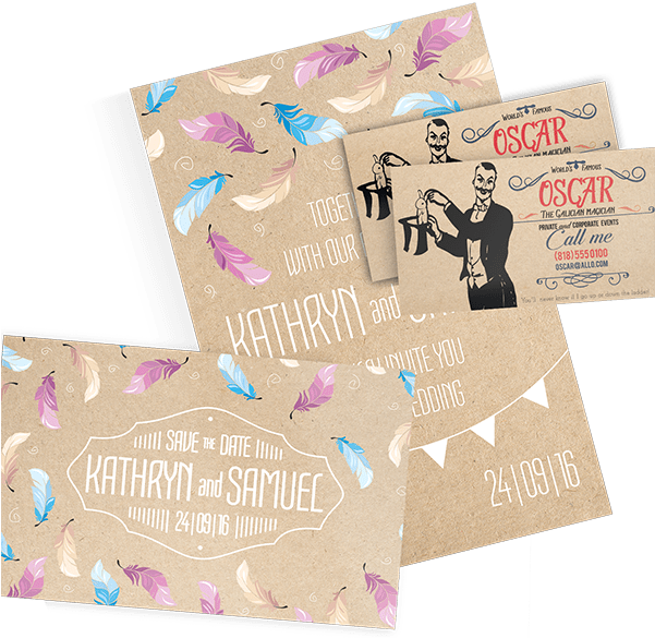 Download Business Cards Brown Kraft 18pt Uncoated Paper 2″ X - Kraft ...