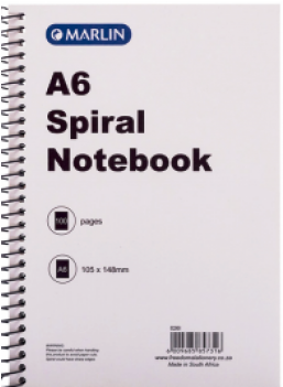 Download Marlin A6 Side Spiral Bound Note Book - 100 Page Spiral ...