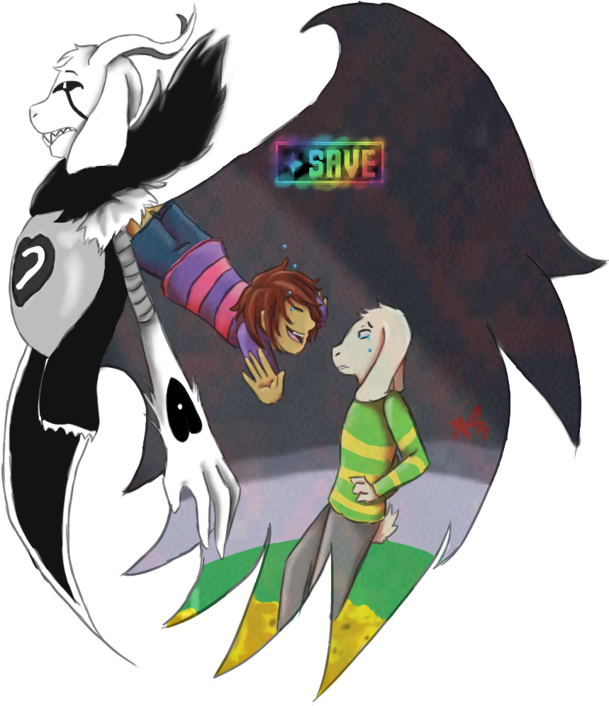 Download This Was A Request, To Draw Asriel And Frisk, And This ...
