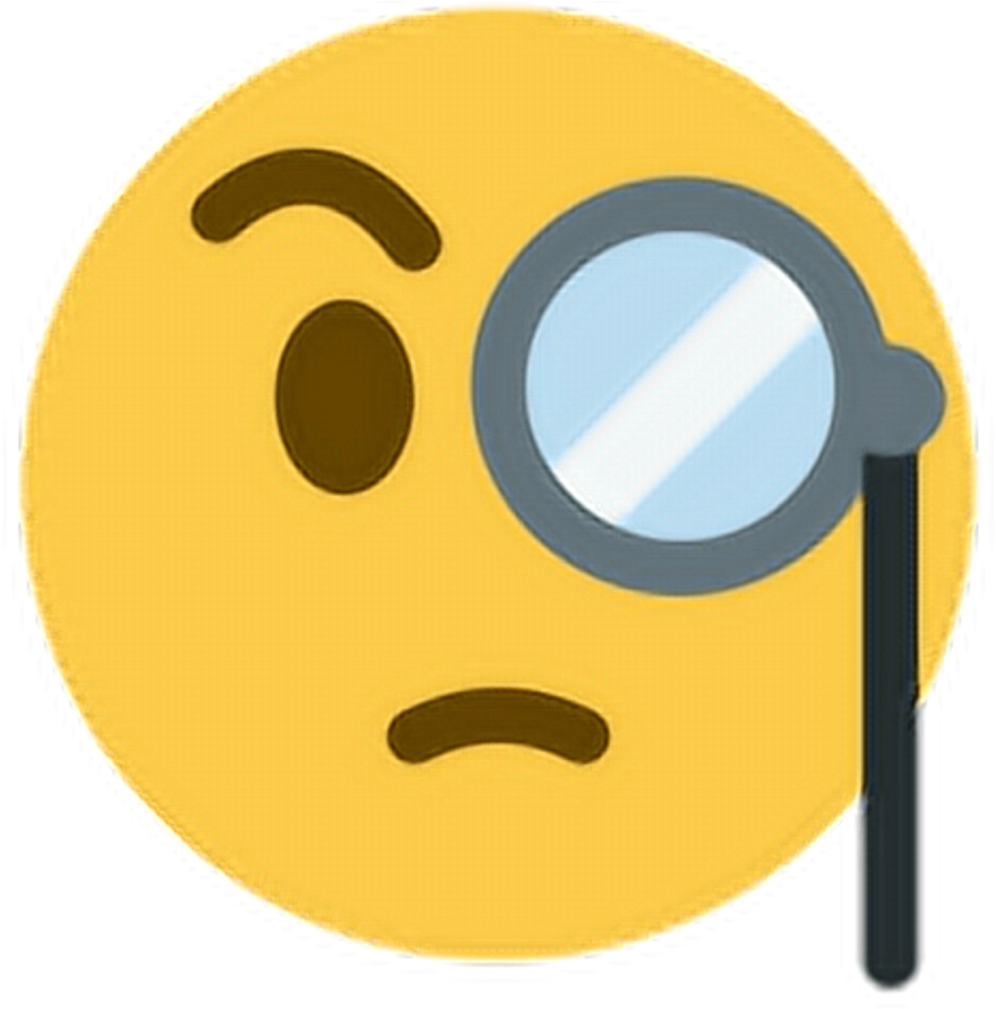 Download Detective Eyeglass Glasses Old Emoji Wise Emoticon - Full Size ...