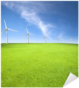 Download Wind Turbines In An Green Field With Cloud Background - Wind ...