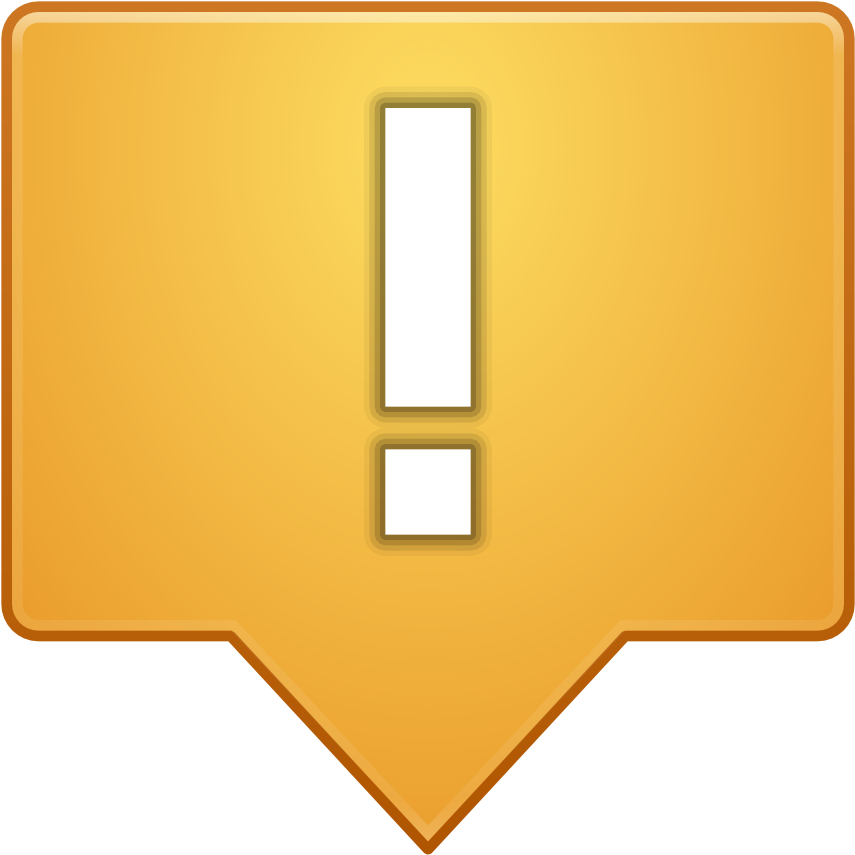 Download Status Dialog Warning Icon - Information Yellow Icon - Full ...
