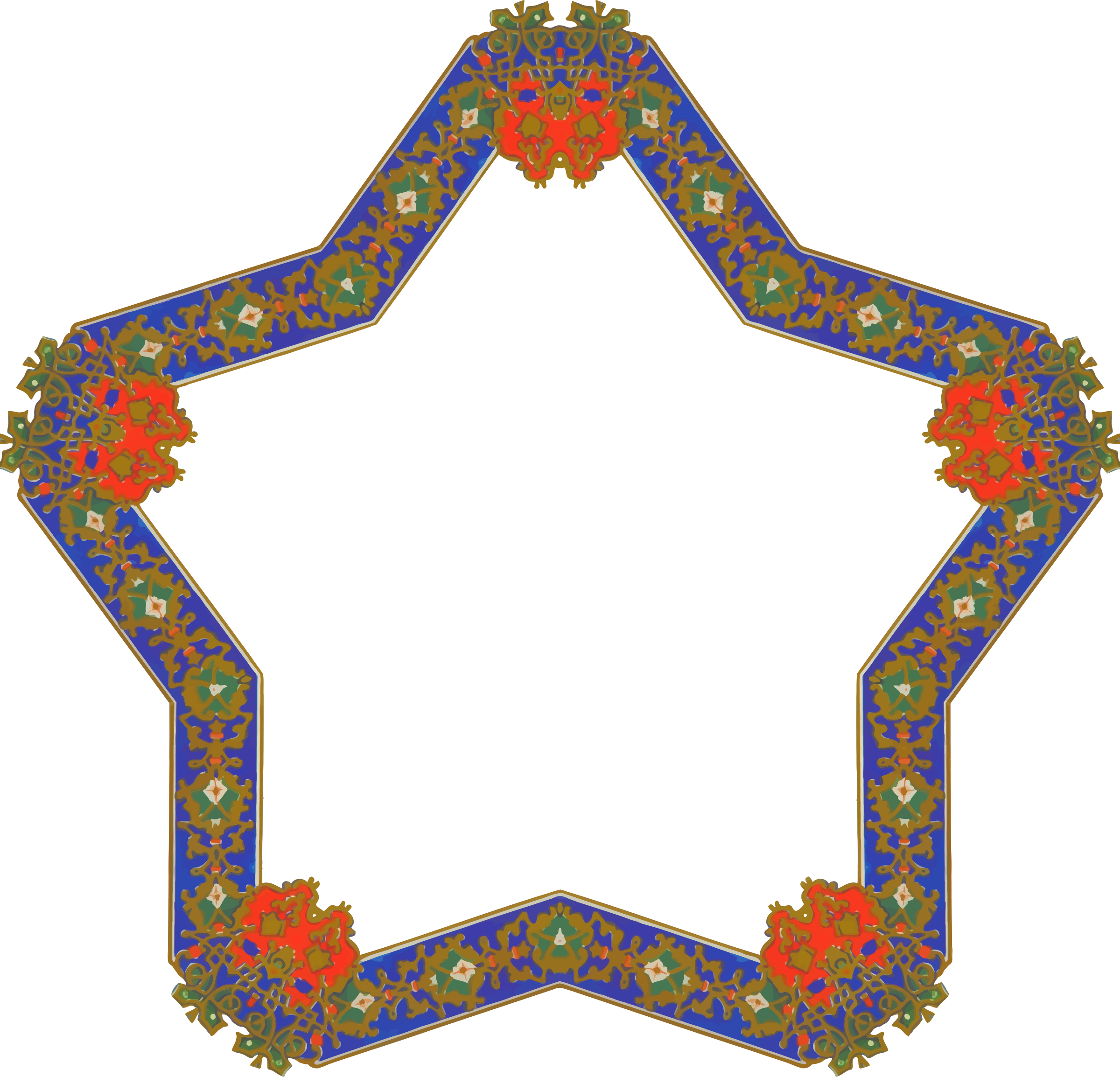 Download Pentagonal Ornate Frame - Ornament - Full Size PNG Image - PNGkit