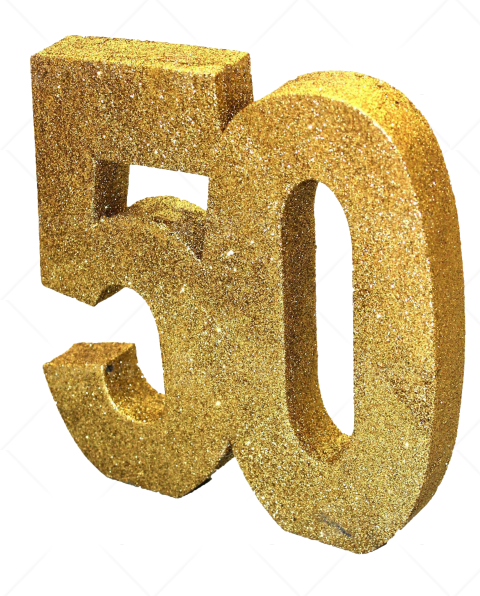 Download Number 50 With Glitter - Gold 50 - Full Size PNG Image - PNGkit