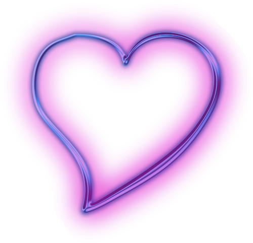 Download Transparent Transparent Neon Purple Heart Svg Free - Purple ...