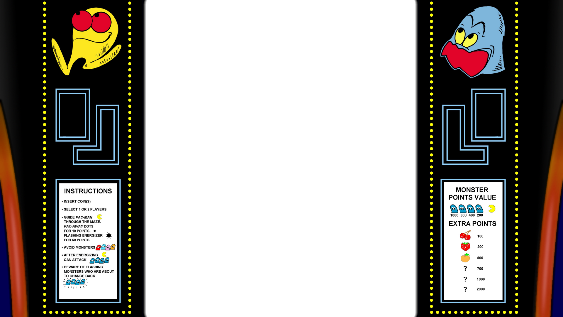 Download Pacman - - Pacman Arcade Bezel - Full Size PNG Image - PNGkit