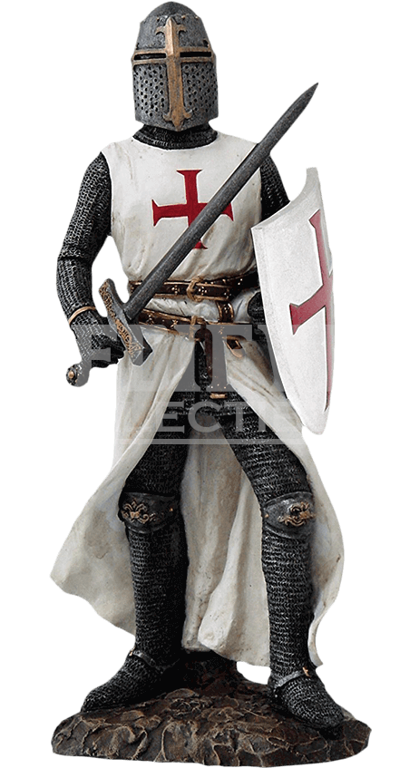Download Crusader Knight With Sword And Shield Statue - Crusader Knight ...