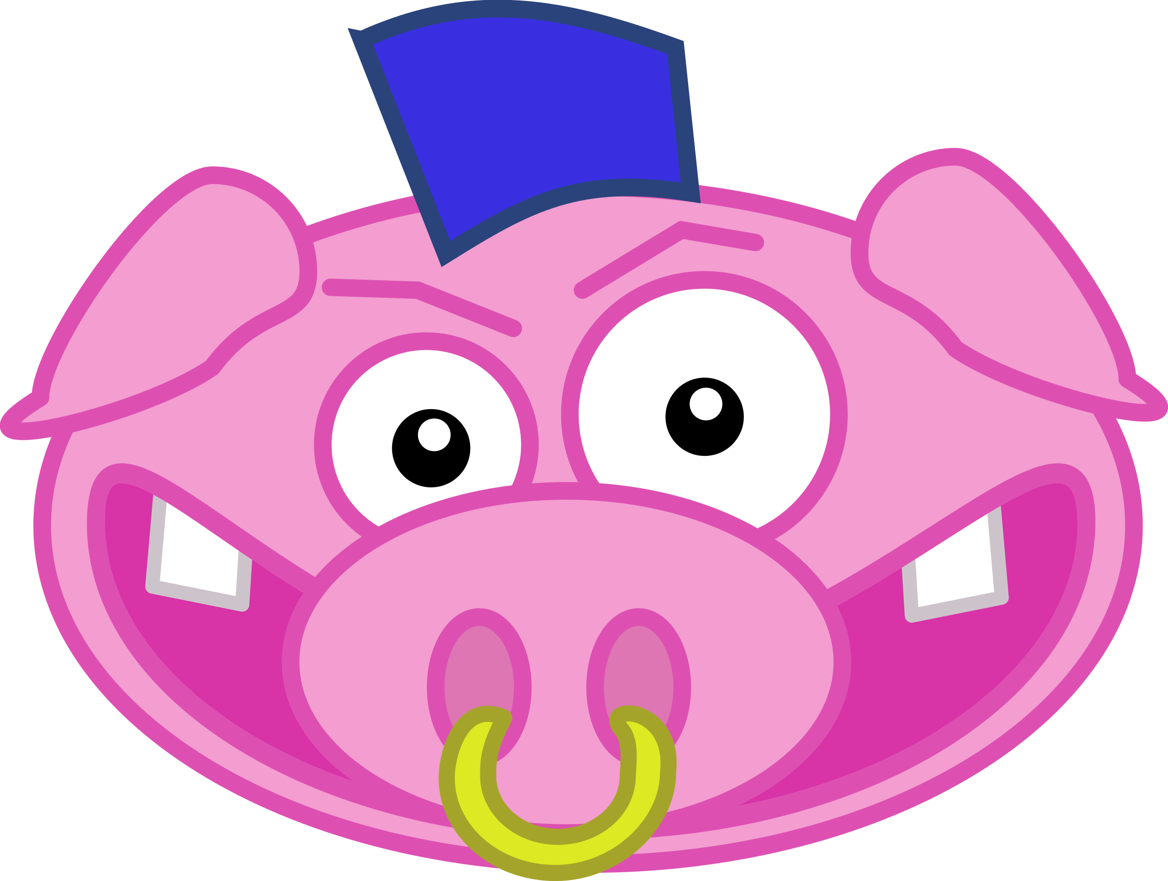 Download Mohawk Clipart Pig - Pig Clipart - Full Size PNG Image - PNGkit