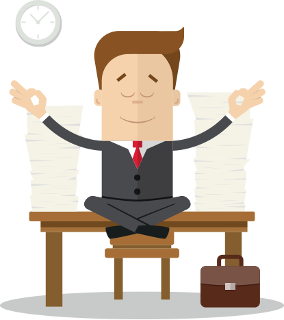 Download Meditating Work - Right Wrong Cartoon - Full Size PNG Image ...