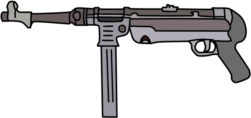 Download Drawn Rifle Submachine Gun - Cartoon Machine Gun Png - Full ...