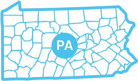 Download Boomerang Pennsylvania Blue - County Pa - Full Size PNG Image ...