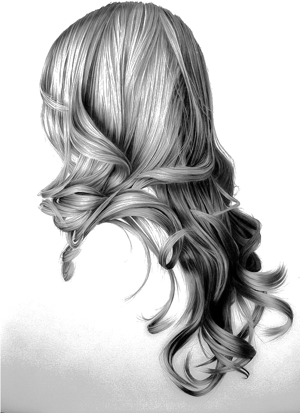 Download Drawing Hairstyle Long Hair Sketch - Parwin Pro Black Diamond ...