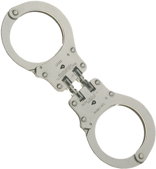 Download Peerless Model 801 Handcuffs, Hinged, Nickel - Full Size PNG ...
